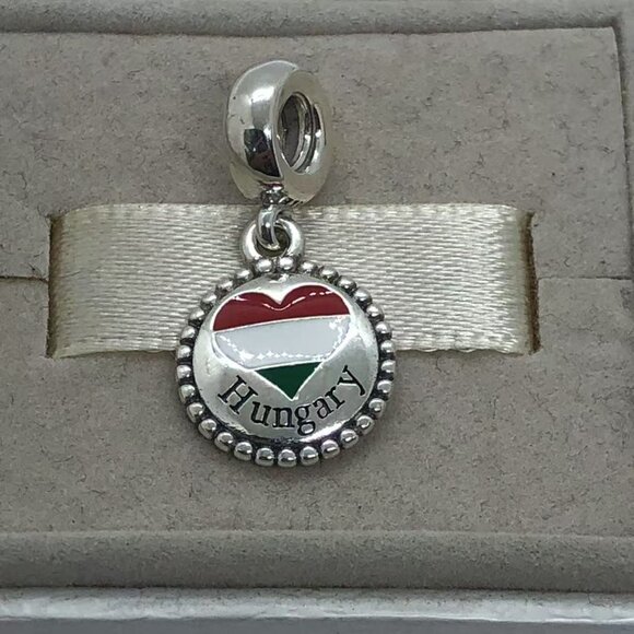 Pandora | Jewelry | Pandora Hungary Country Exclusive Heart Flag Dangle ...